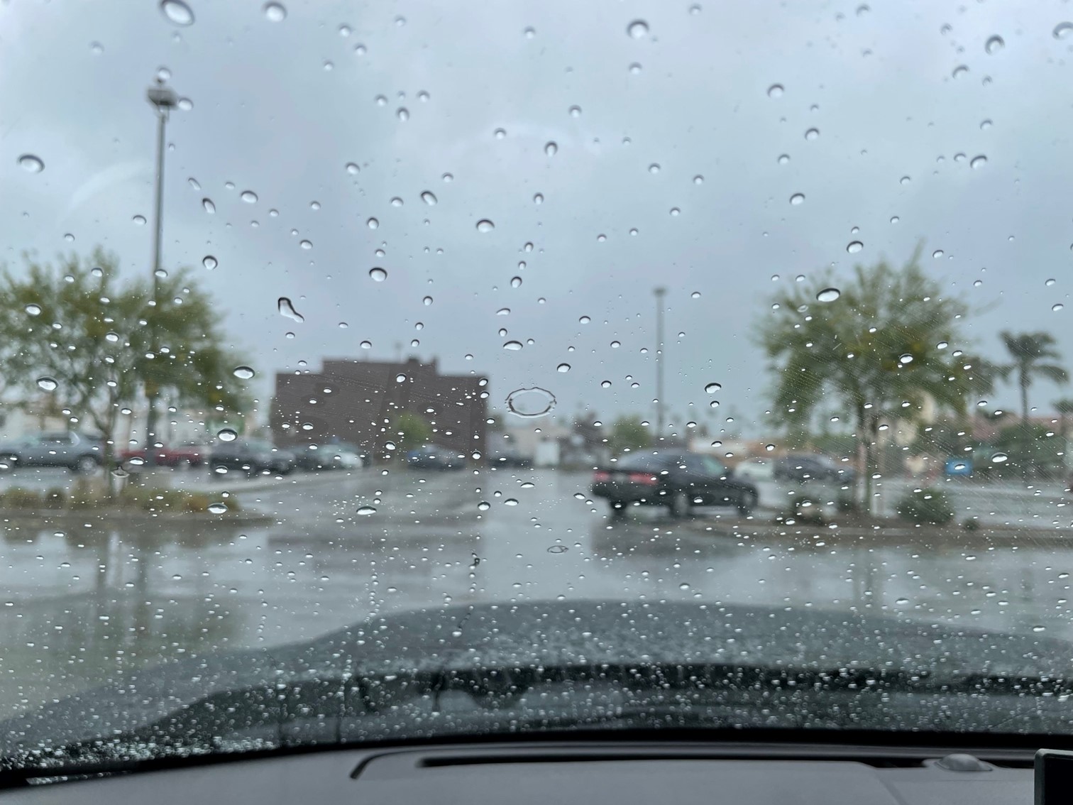 Heavy rain today in the san fernando valley