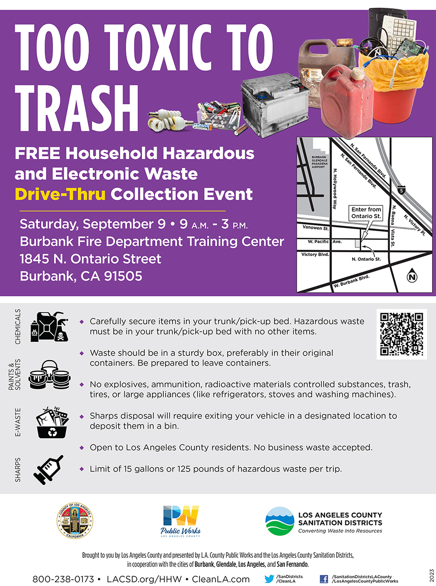 Free Household Hazardous and Electronic Waste Drive-Thru Collection ...