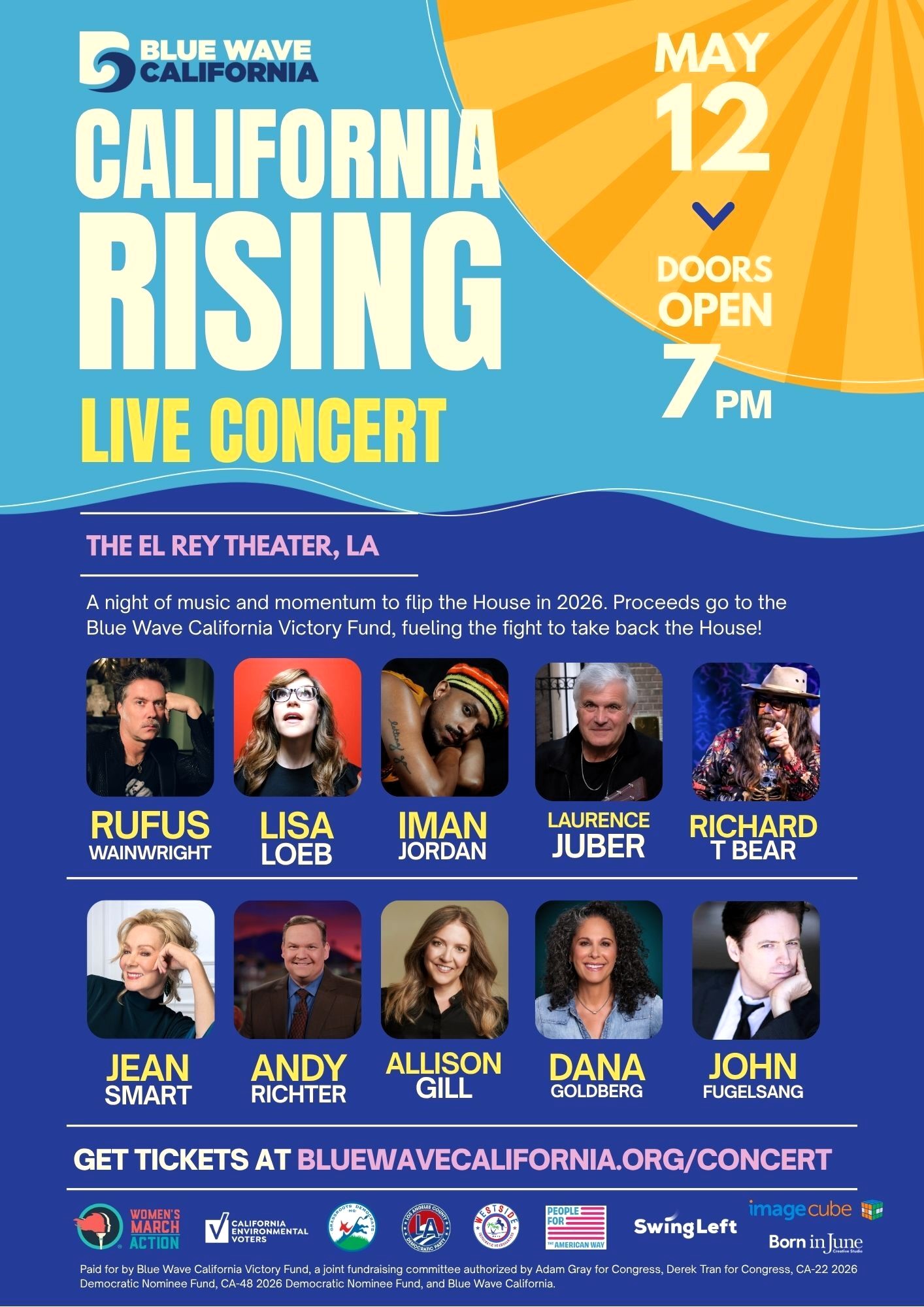 ‘California Rising’ Concert to Raise Funds to Help CA Dems Win Back U.S ...